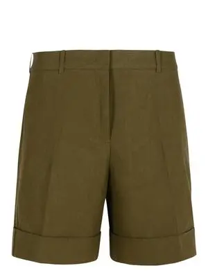 JIL SANDER Linen Shorts - Green