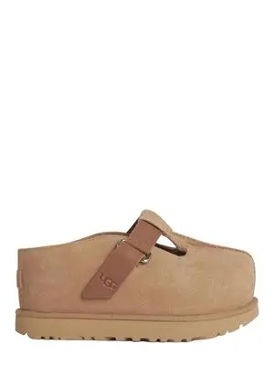 806 Goldenstar Suede Slippers - Beige
