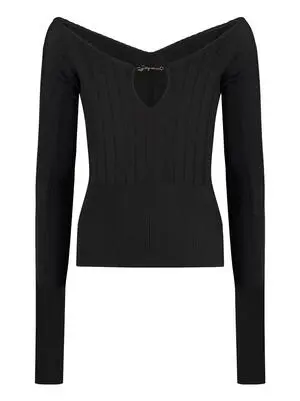 Jacquemus Jacquemus Pralù Knitted Top Black