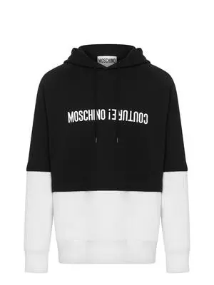 Moschino Cotton Hooded Sweatshirt - Black