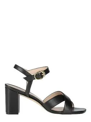 STUART WEITZMAN Leather Sandals - Black