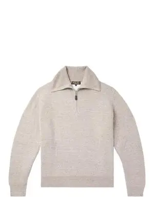 Loro Piana Linen And Cashmere-blend Zip-up Sweater - Neutrals