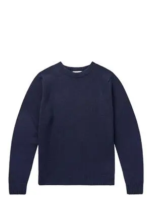 John Smedley Norfolk Recycled-cashmere And Merino Wool-blend Sweater - Blue