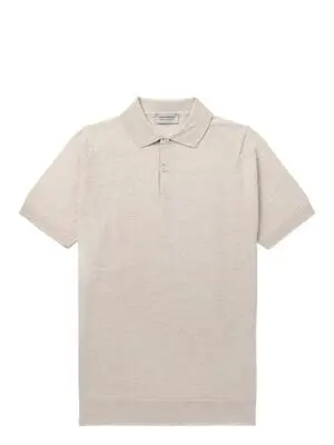 John Smedley Payton Slim-fit Wool Polo Shirt - Neutrals