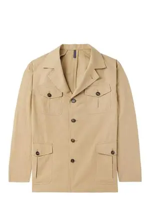 SLOWEAR Venezia 1951 Cotton And Linen-blend Canvas Overshirt - Neutrals