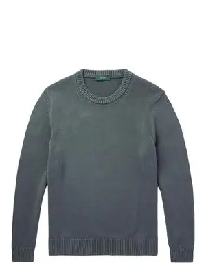 SLOWEAR Zanone Slim-fit Cotton Sweater - Gray