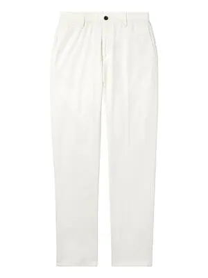SLOWEAR Incotex Slim-fit Panama Stretch-cotton Canvas Trousers - White