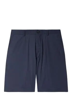 SLOWEAR Teknosartorial Wide-leg Cotton-blend Shorts - Blue