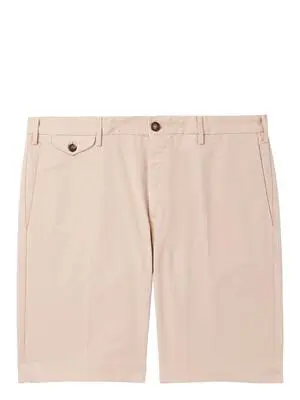 SLOWEAR Venezia 1951 Slim-fit Straight-leg Cotton-blend Bermuda Shorts - Neutrals