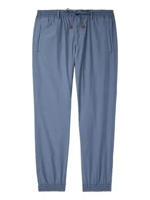 SLOWEAR Teknosartorial Slim-fit Tapered Drawstring Trousers - Blue