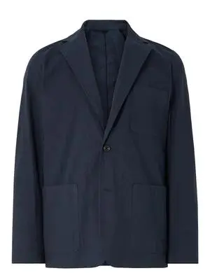 Hartford Jonny Unstructured Stretch-cotton Suit Jacket - Blue
