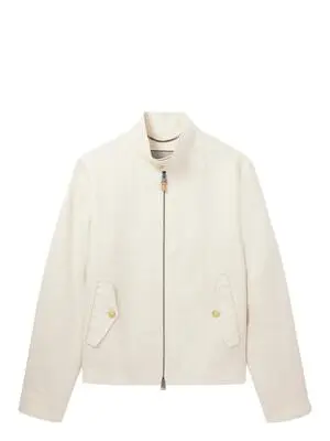 Canali Linen Bomber Jacket - White