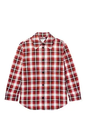 Bottega Veneta Bottega Veneta - Checked Woven Overshirt - Men - Red  Tomato Red