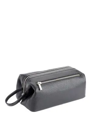 ROYCE NEW YORK Nappa Leather Toiletry Bag - Black