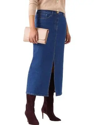 LK BENNETT LK Bennett Hardy Denim Midi Skirt