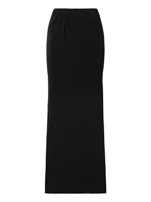 Jacquemus Peplo Draped Maxi Skirt - Black