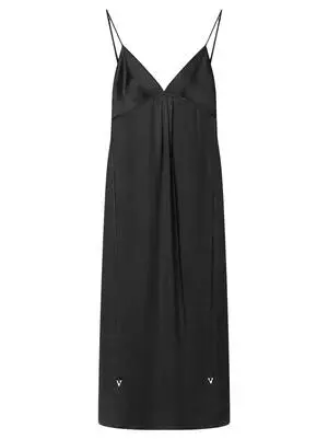 AERON Satin Maxi Dress - Black