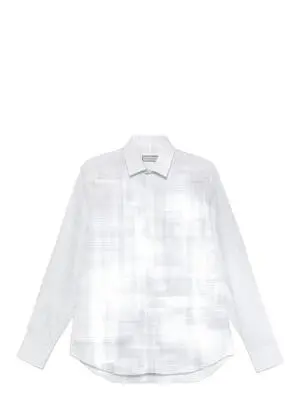 Canali Check Shirt - White