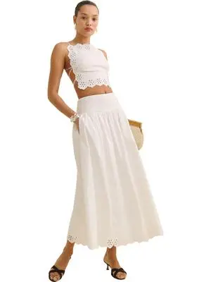 REFORMATION Reformation Cordelia Two Piece Set Ivory