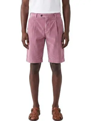 PT TORINO Pleated Corduroy Shorts - Fuchsia