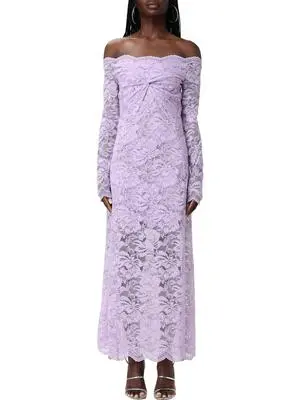 Rabanne Off-shoulder Lace Maxi Dress - Lavander