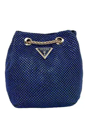 Guess Logo-plaque Bucket Bag - Blue