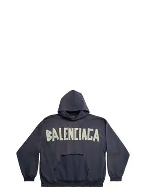 Balenciaga Ripped Pocket Hoodie - Blue