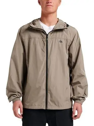 Quiksilver Overcast Water Repellent Hooded Windbreaker - Fallen Rock