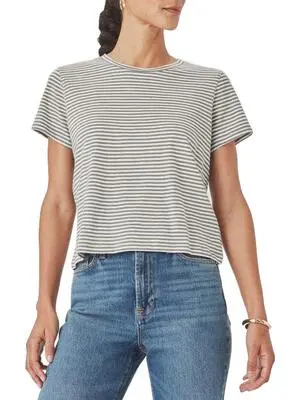 Splendid Louisa Stripe T-shirt - Soft Green/white