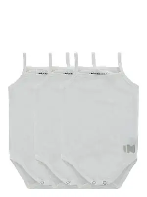 NOGGIWEAR Basic Bodysuit Three-pack - White