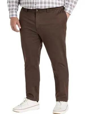 TRUE NATION BY DXL Big & Tall Clubhouse Chino Pants - Seal Brown