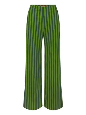 SIMONMILLER Pia Poplin Side Zip Pant Gummy Green/moss