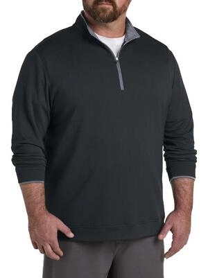 Adidas Adidas Big & Tall 1/4-Zip Performance Pullover Black/grey