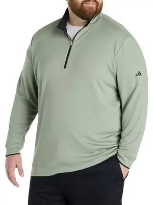 Adidas Adidas Big & Tall 1/4-Zip Performance Pullover Silver Green