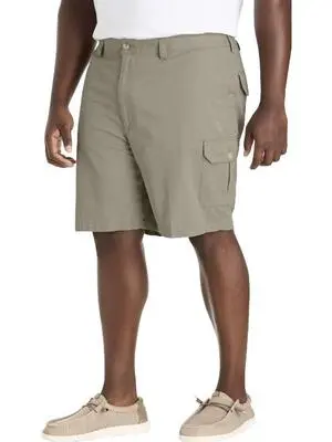 HARBOR BAY BY DXL Big & Tall Continuous Comfort Cotton Cargo Shorts By Harbor Bay By DXL Olive