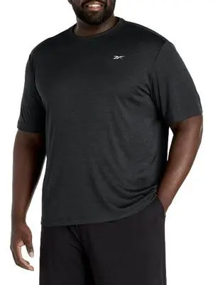 REEBOK Big & Tall Id Train Melange Performance Tee - Black