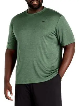REEBOK Big & Tall Id Train Melange Performance Tee - Field Green