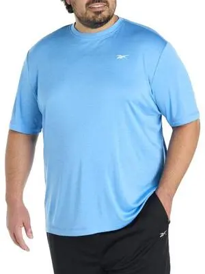 REEBOK Big & Tall Id Train Melange Performance Tee Recovery Blue