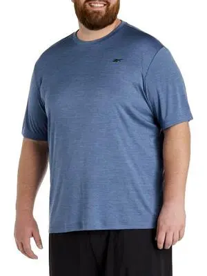 REEBOK Big & Tall Id Train Melange Performance Tee Shadow Blue