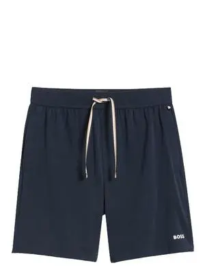 BOSS Stretch Cotton Pajama Shorts - Dark Blue