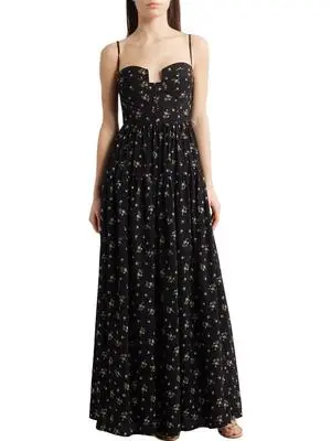Lulus Luisa Floral Maxi Dress - Black Floral