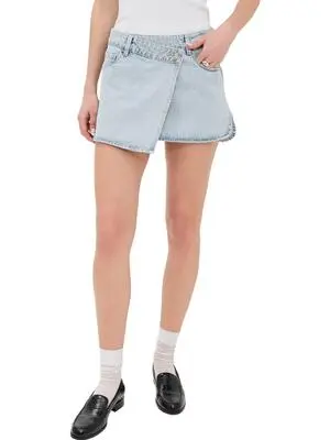 Blanknyc Tea Break Denim Skirt - Light Indigo