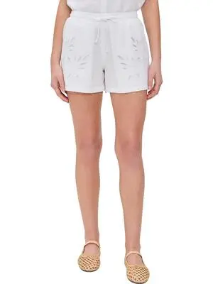 Splendid Cayden Embroidered Short - White