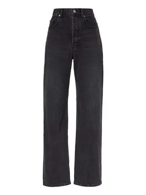 Saint Laurent High-rise Wide-leg Jeans - Black