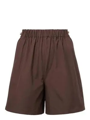 Max Mara Haway Cotton Poplin Shorts - Brown