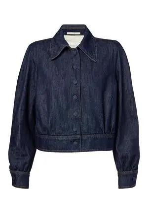 Dries Van Noten Cropped Denim Jacket - Blue