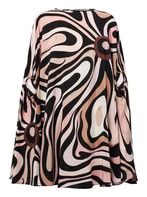 EMILIO PUCCI Pucci Marmo Caped Minidress