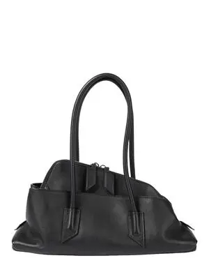 Attico La Passeggiata Small Leather Tote Bag - Black