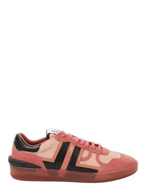 LANVIN Clay Suede-trimmed Sneakers - Pink