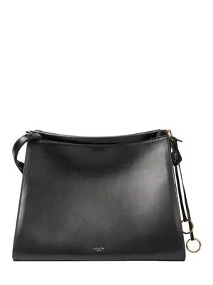 Alaïa Curve Medium Leather Shoulder Bag - Black